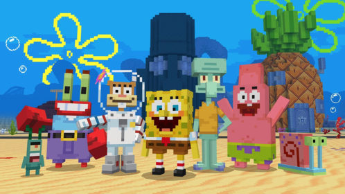 All characters available in the Minecraft Spongebob DLC - Gamepur