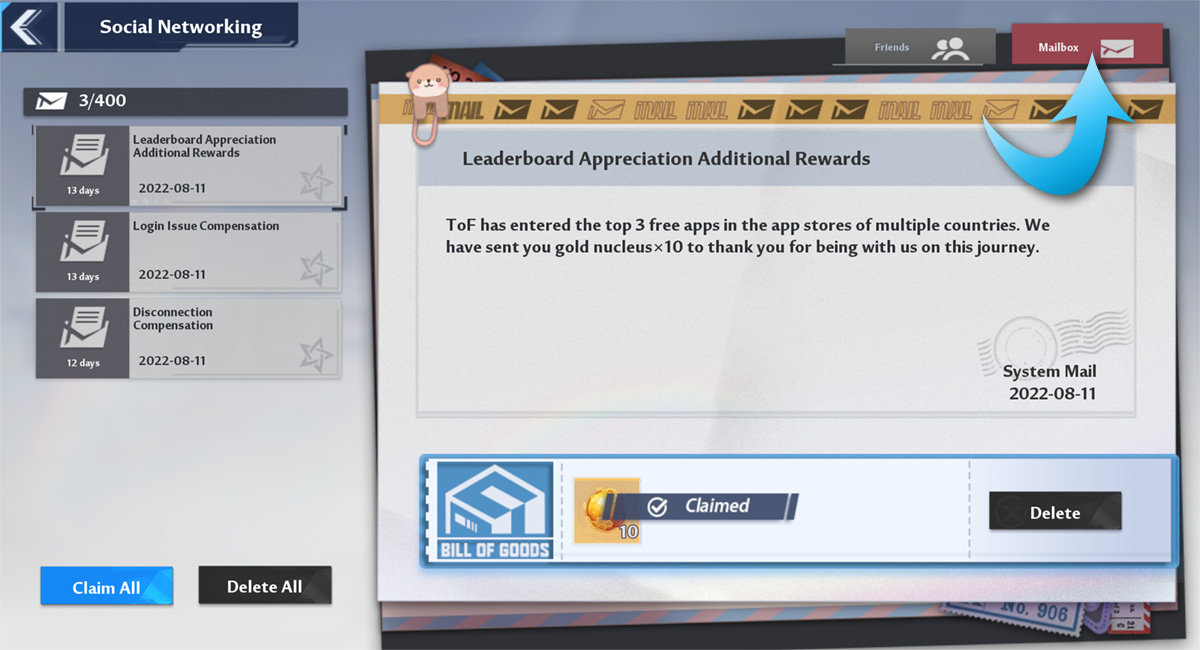 How to access your mail in Tower of Fantasy - Gamepur