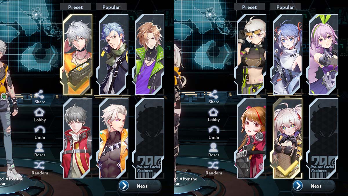 Once human character presets