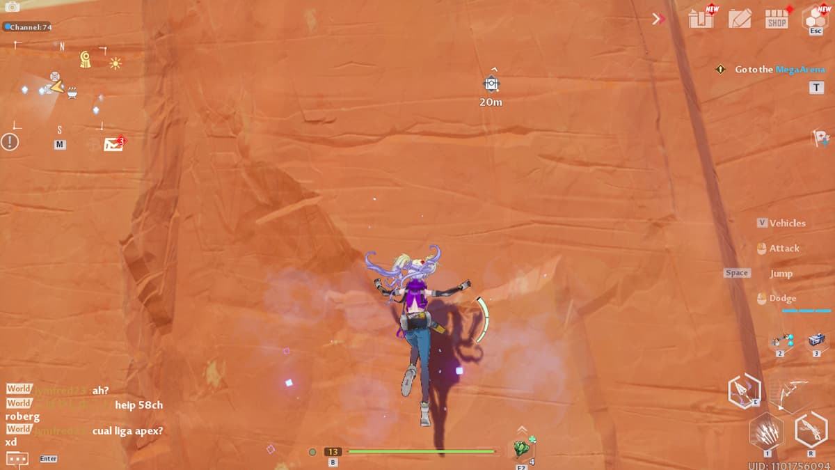 How to perform the Infinite Climbing Stamina trick in Tower of Fantasy ...