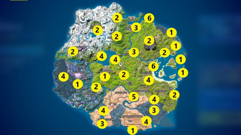 All campfire locations in Fortnite Chapter 3 Season 3 - Gamepur