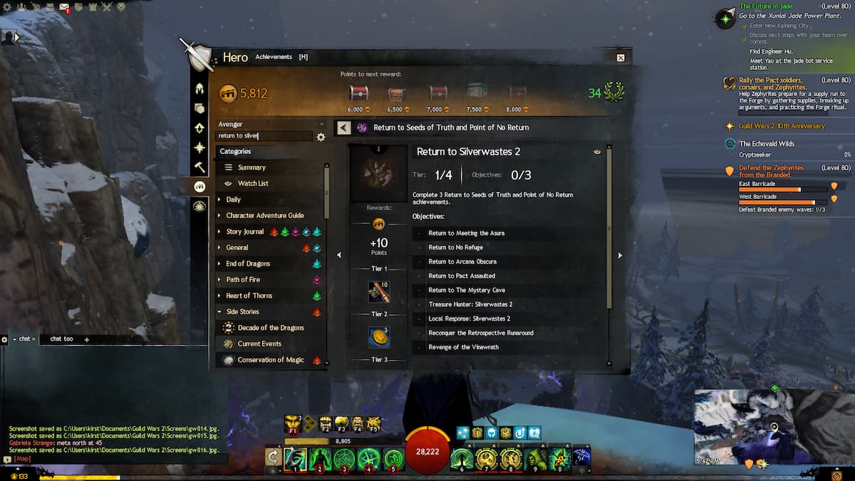 How to complete the Return to Silverwastes 2 Achievement in Guild Wars ...