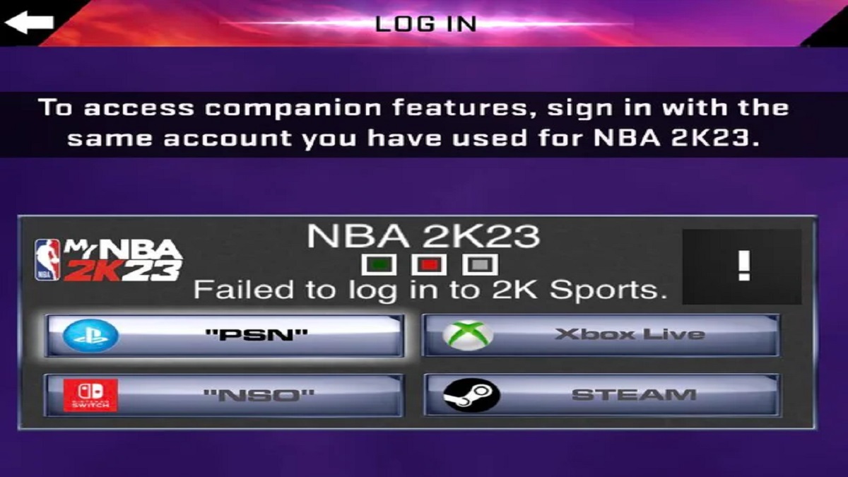 How to fix the "Failed to Log In to 2K Sports" error in NBA 2K23 - Gamepur