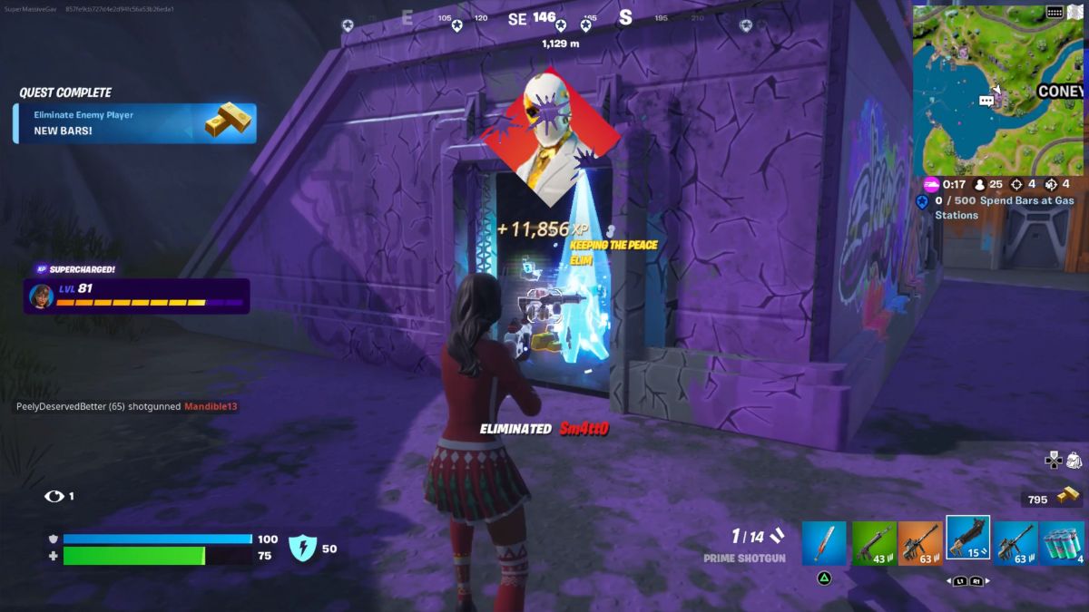 How to collect 100 Bars in a single match in Fortnite Chapter 3 Season ...