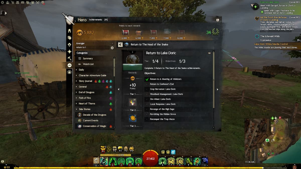 How to complete the Return to Lake Doric Achievement in Guild Wars 2 ...