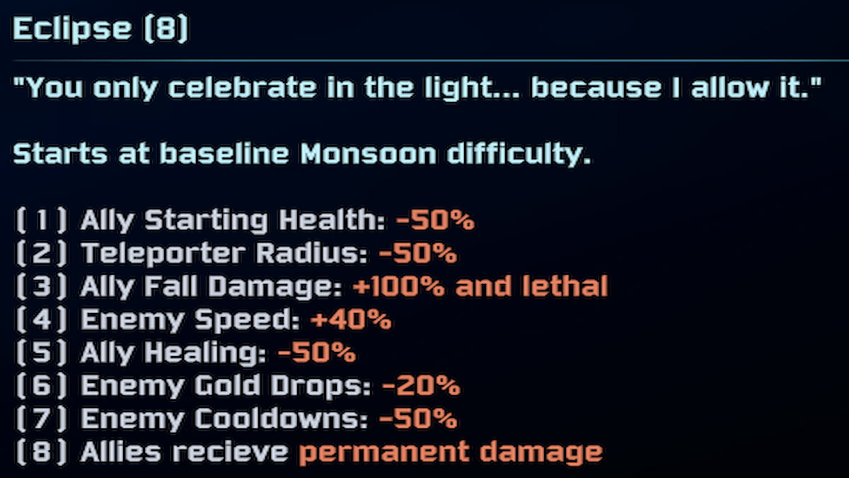 How does Eclipse mode work in Risk of Rain 2 - Gamepur