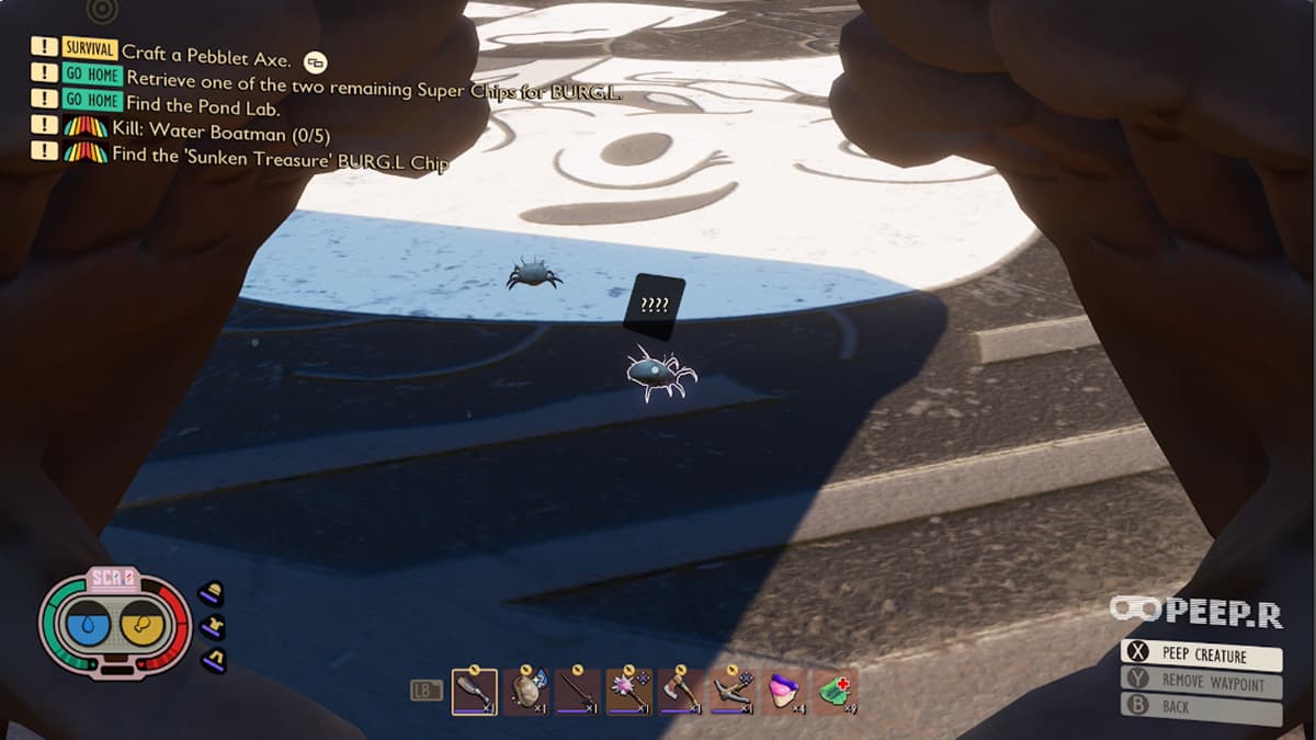 How to Peep a Creature in Grounded and what it does - Gamepur