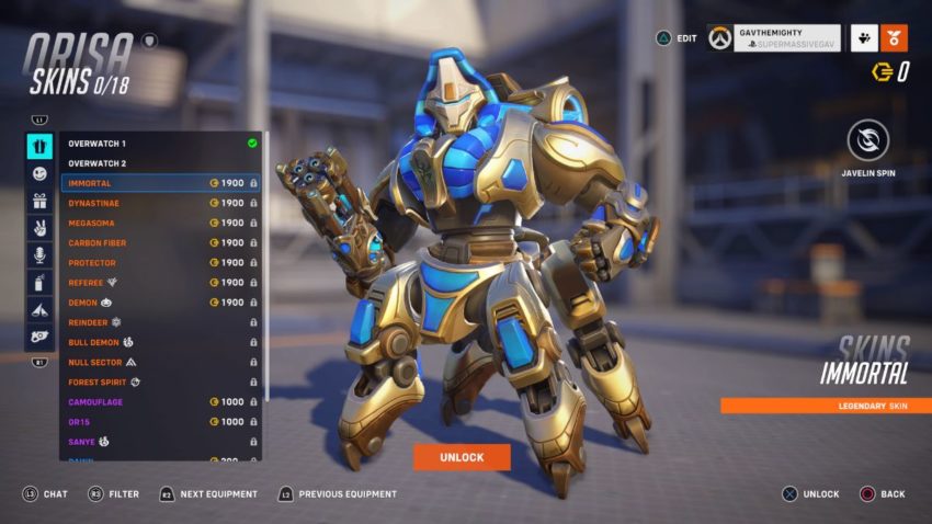 Every legendary Orisa skin in Overwatch 2 - Gamepur