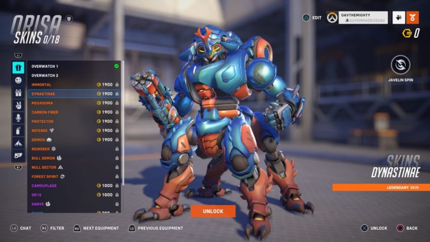 Every legendary Orisa skin in Overwatch 2 - Gamepur