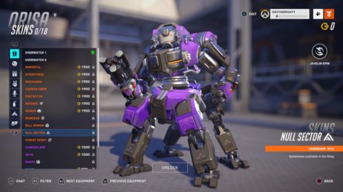 Every legendary Orisa skin in Overwatch 2 - Gamepur