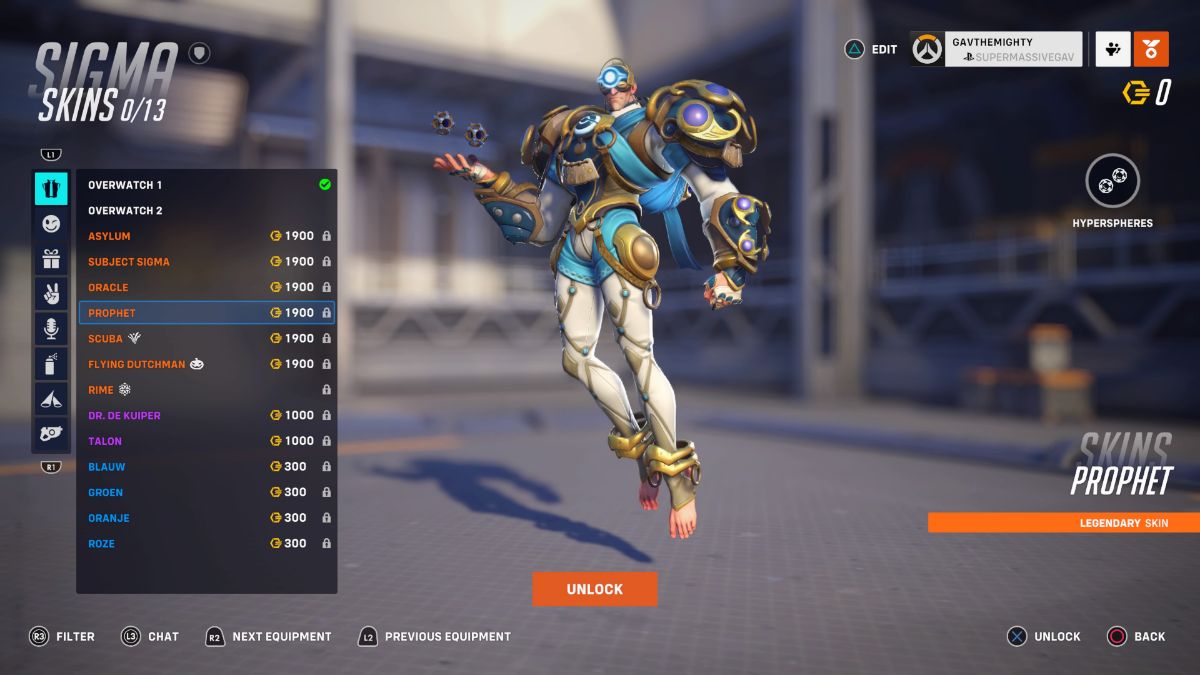 Every legendary Sigma skin in Overwatch 2 - Gamepur