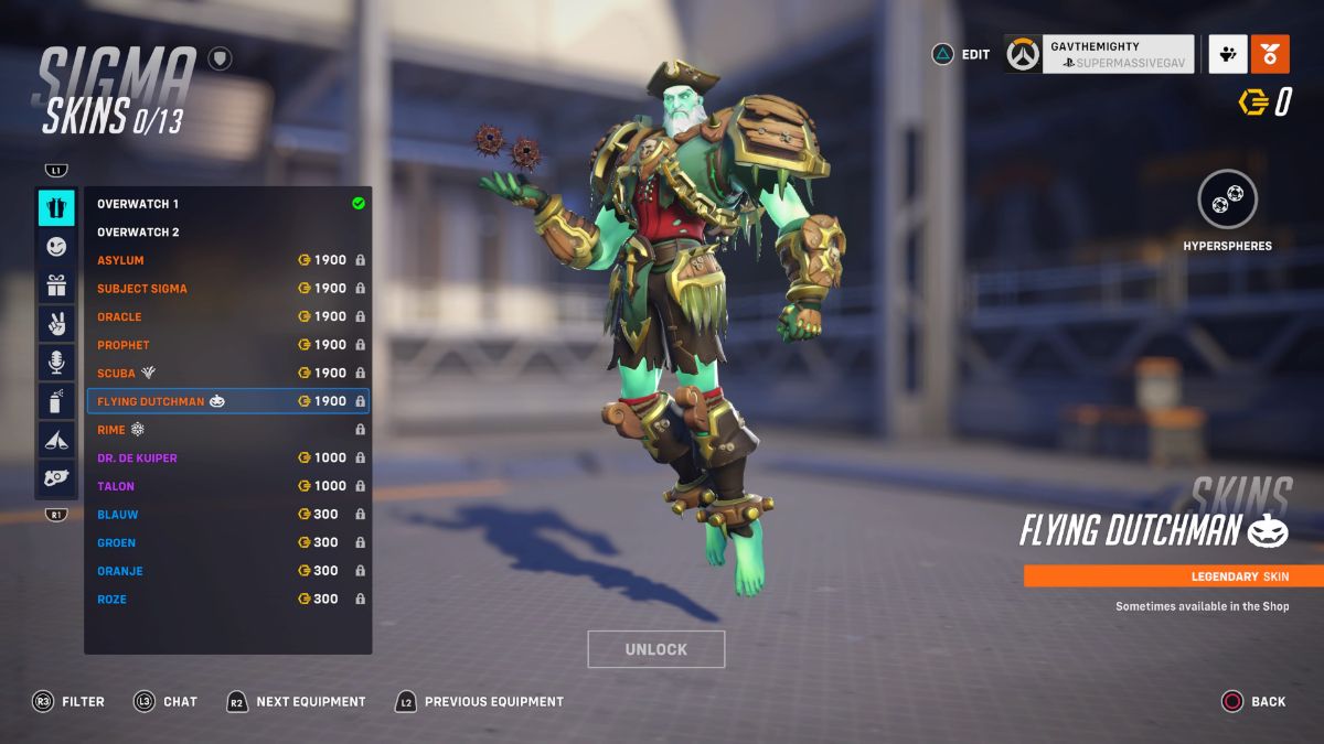 Every legendary Sigma skin in Overwatch 2 - Gamepur