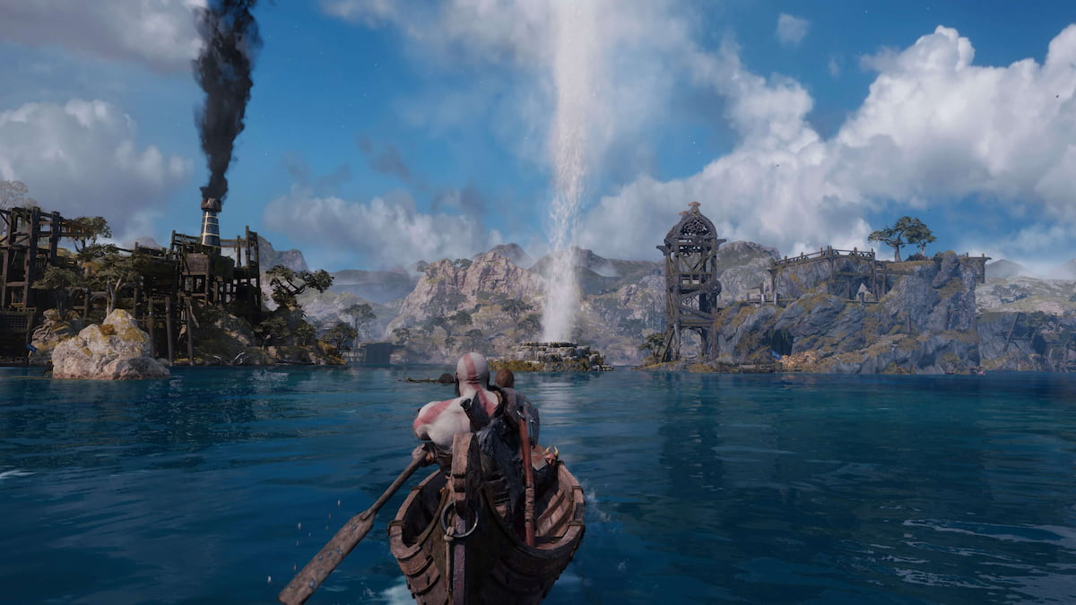 What to do with the giant geyser in Bay of Bounty in God of War ...